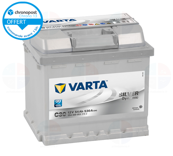 Batterie auto C30 12V 54Ah/530 VARTA SILVER DYNAMIC haut de gamme pour ...