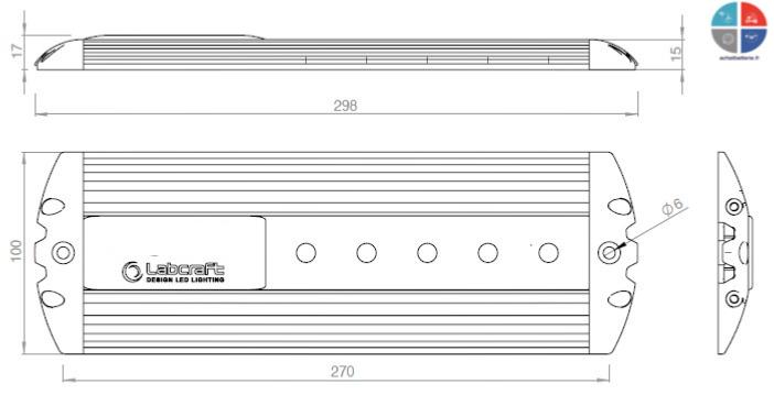 Plafonnier Labcraft Powerlux LED 5x1.5w 10-32V dc